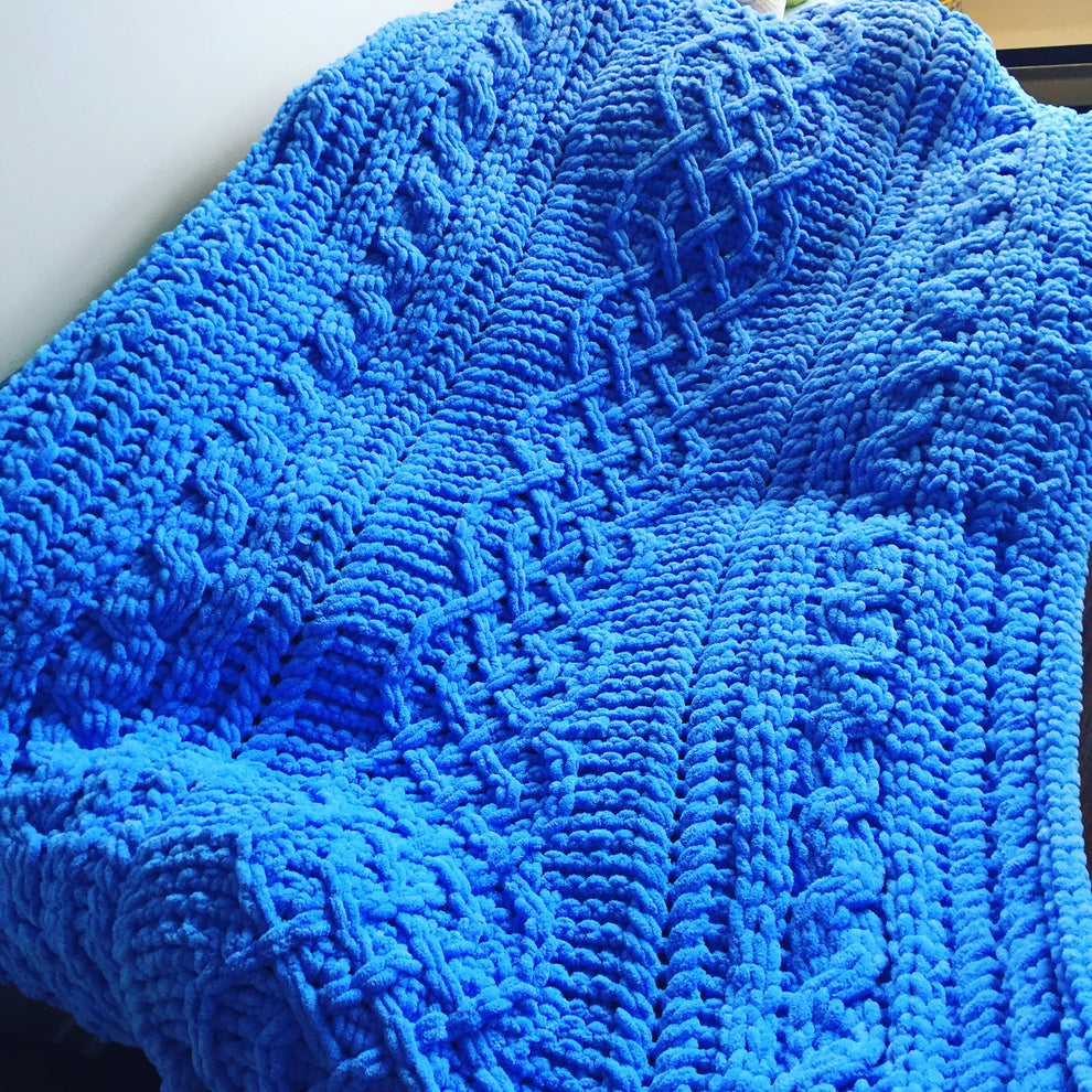 PATTERN: Extra-Long Celtic Cable Saxon Braid Blanket – ILoveMyBlanket