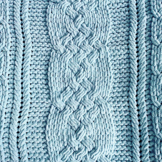 PATTERN: Chunky Saxon Braid Blanket – ILoveMyBlanket