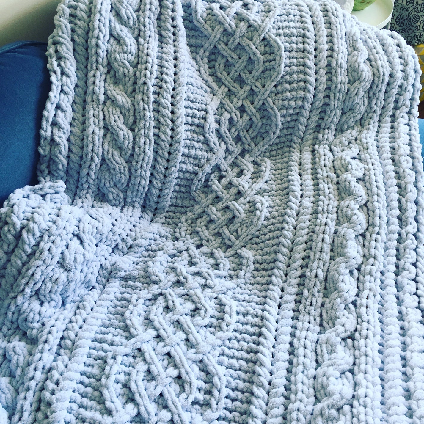 PATTERN: Extra-Long Celtic Cable Saxon Braid Blanket – ILoveMyBlanket