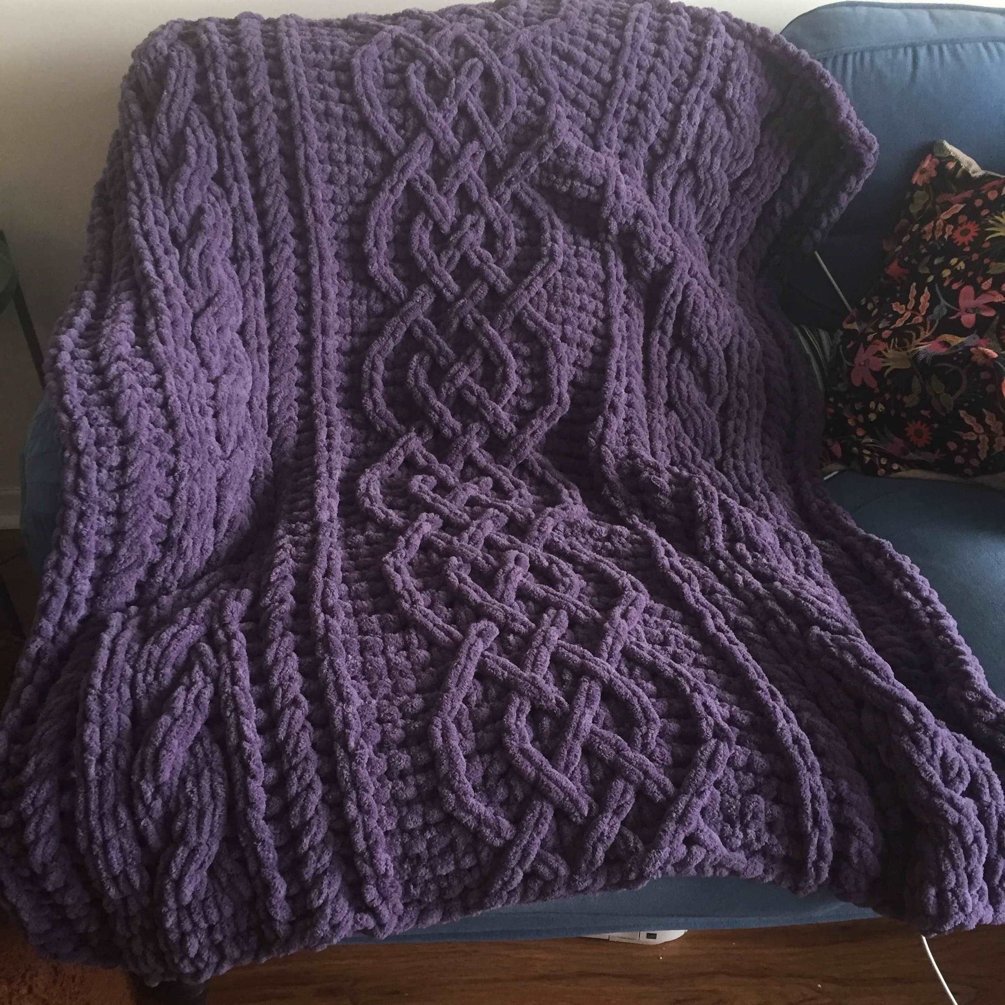 PATTERN: Chunky Celtic Cable Saxon Braid Blanket – ILoveMyBlanket